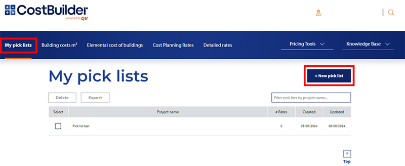 How to use the Pick List